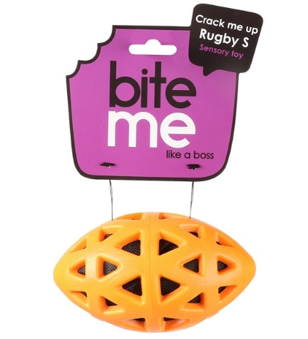 ebi Bite Me 'Crack Me Up' Rugby Sensory Dog Toy – PetHQ