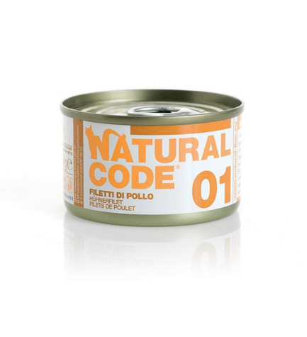 Natural Code Chicken Fillets Cooking Water Wet Cat Food - 85G – PetHQ