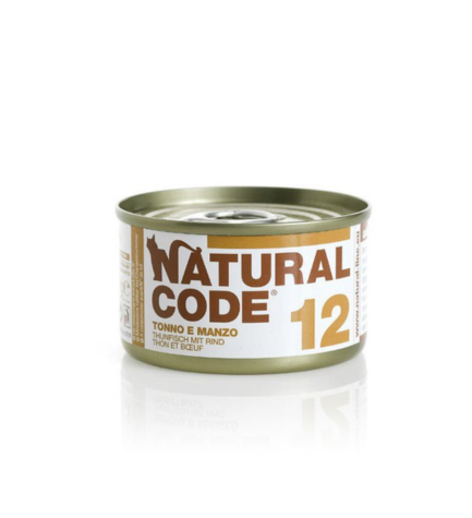 Natural Code Tuna & Beef Cooking Water Wet Cat Food - 85G – PetHQ