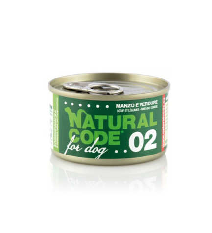 Natural Code Beef & Vegetables Cooking Water Wet Dog Food - 90G – PetHQ