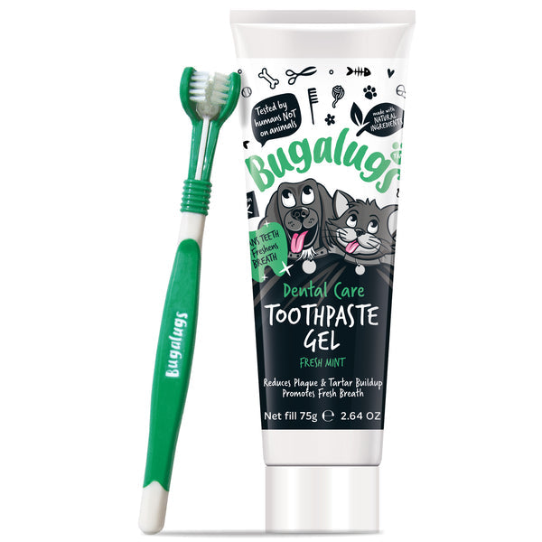 Bugalugs Dental Care Kit 1 For Dogs & Cats 75G – PetHQ